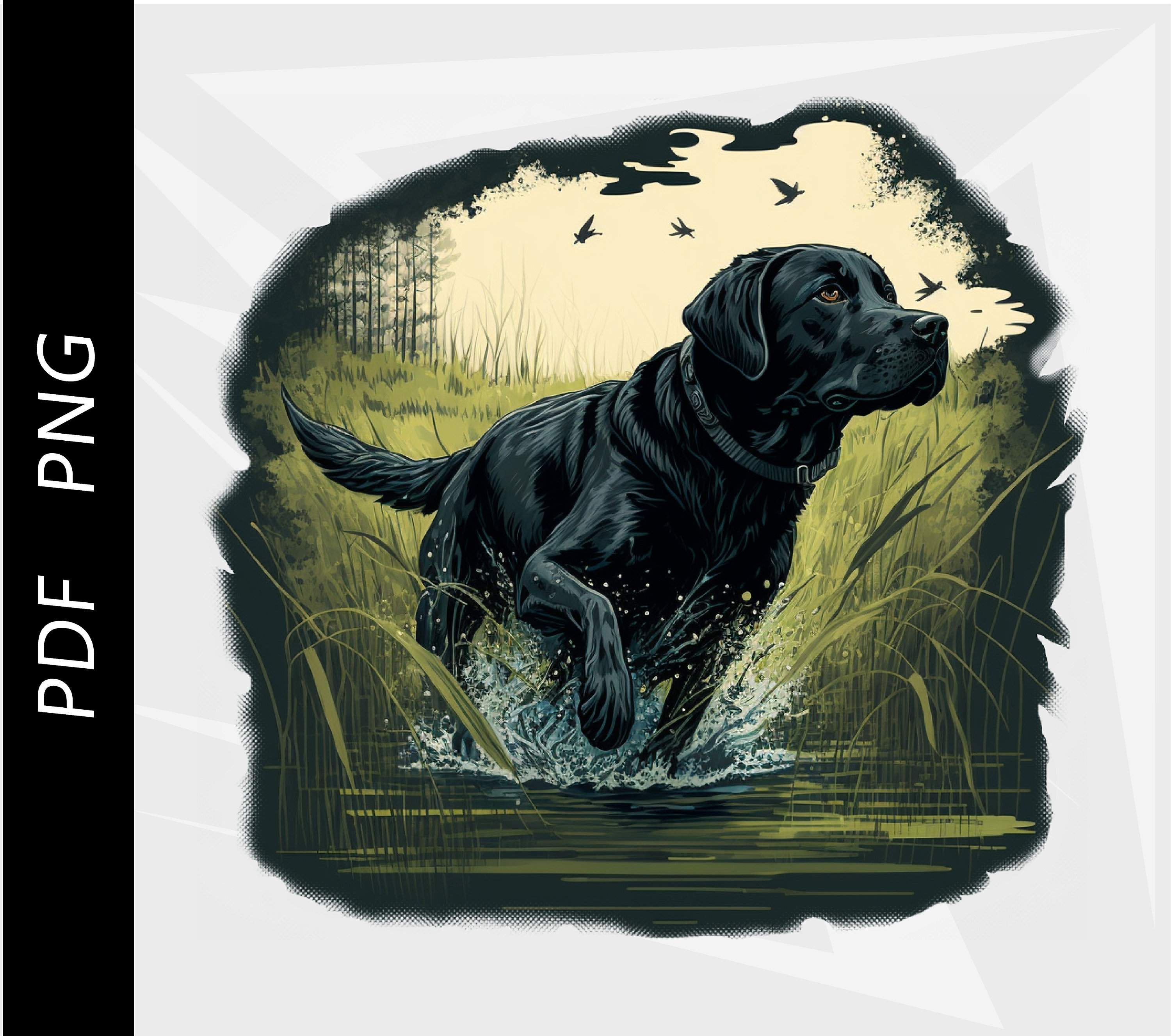 Black Lab Hunting Design, Mallard Duck, Duck Hunting , Duck, Waterfowl ...