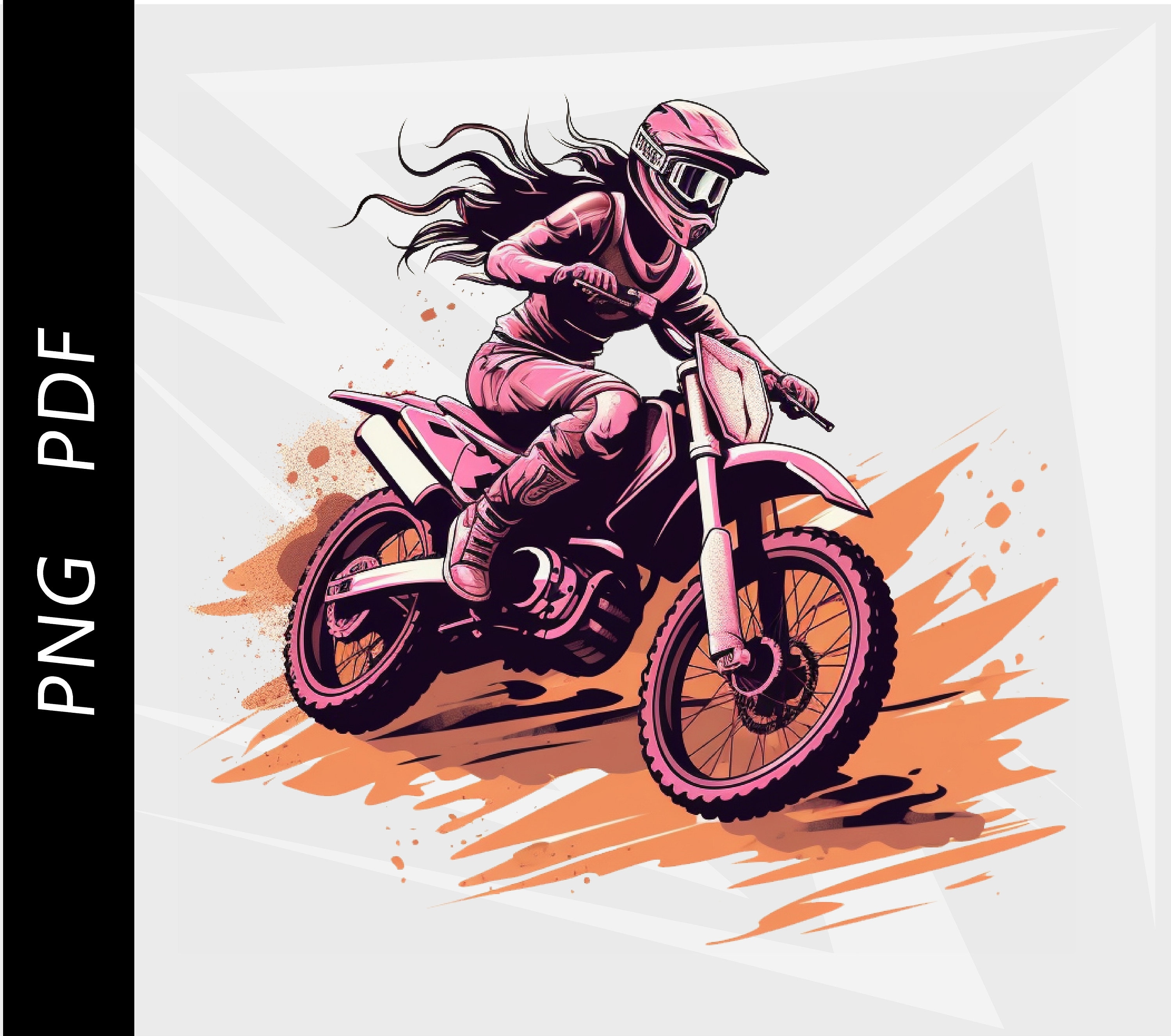 Moto Girl, Motorcycle Girl, MX Girl Clipart, Motocross Clipart, Mx ...
