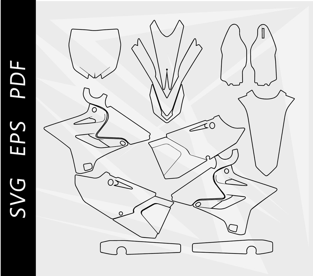 2015-2021 Yamaha YZ125-250 2 Stroke Templates, Dirt Bike Templates ...