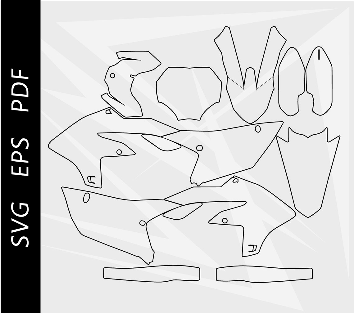 2024 YZ250F, 2023 YZ450F Templates, Yamaha Dirt Bike Templates ...