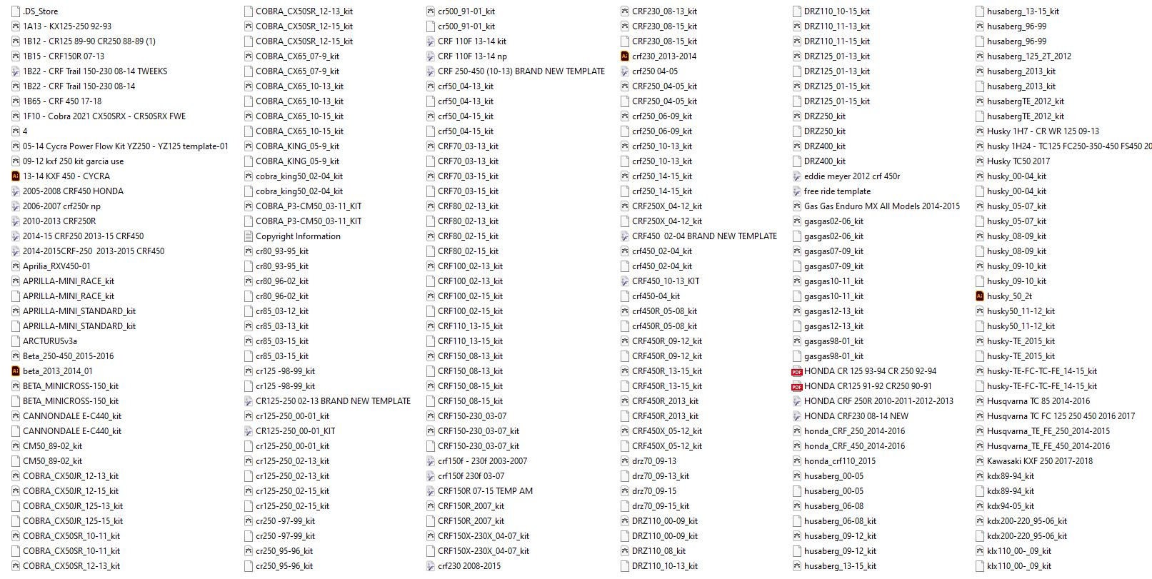 Motocross Templates, 1990-2022 Bundle, Mx Templates, Dirt Bike ...