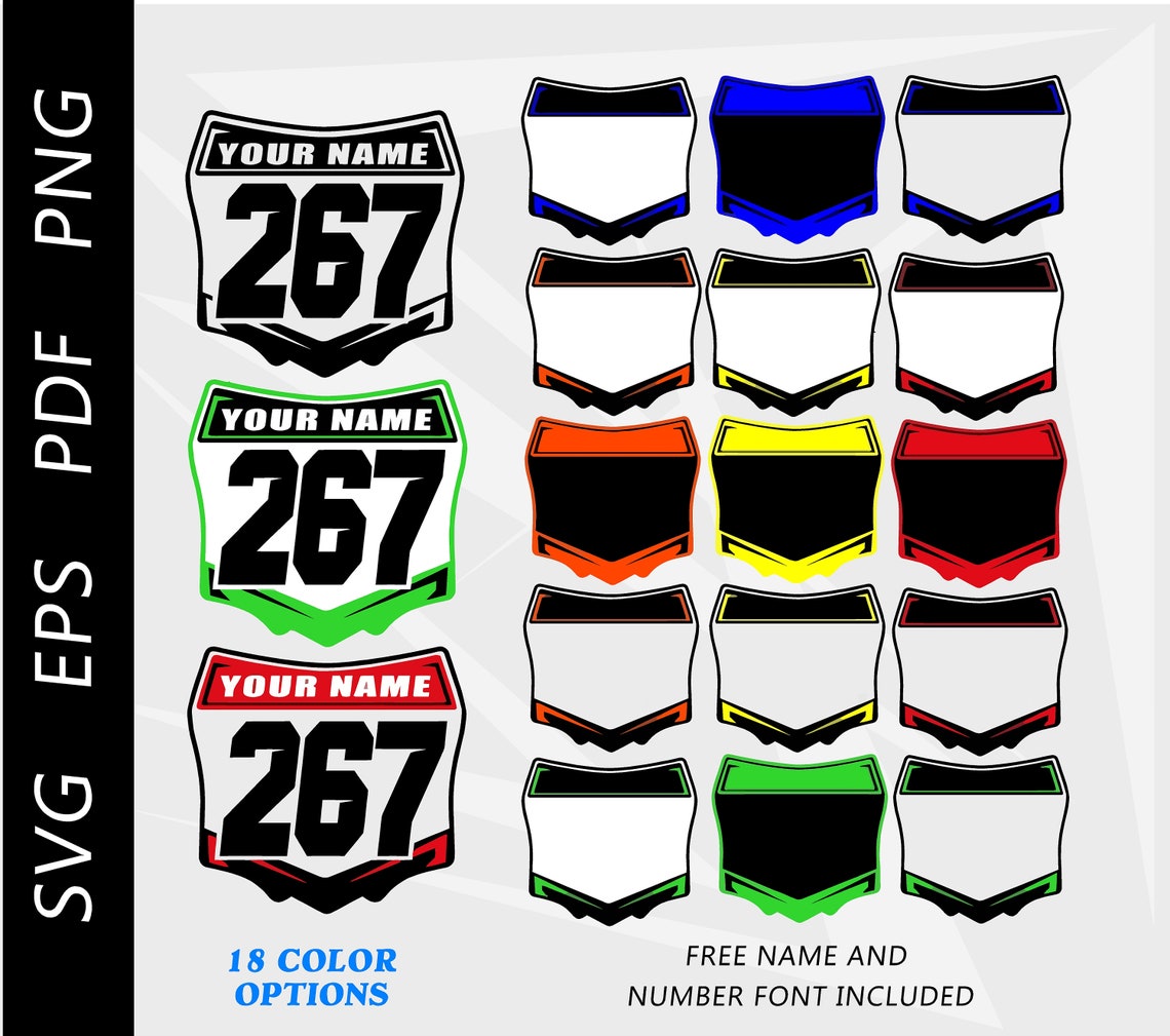 Custom Motocross Number Plate, MX Plate Design (digital Download) - Etsy