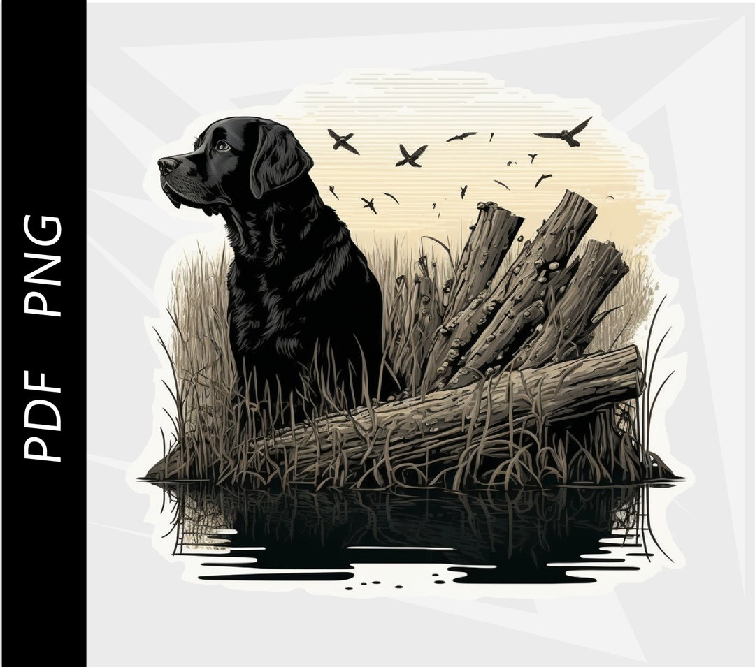 Black Lab Hunting Design, Mallard Duck, Duck Hunting , Duck, Waterfowl ...