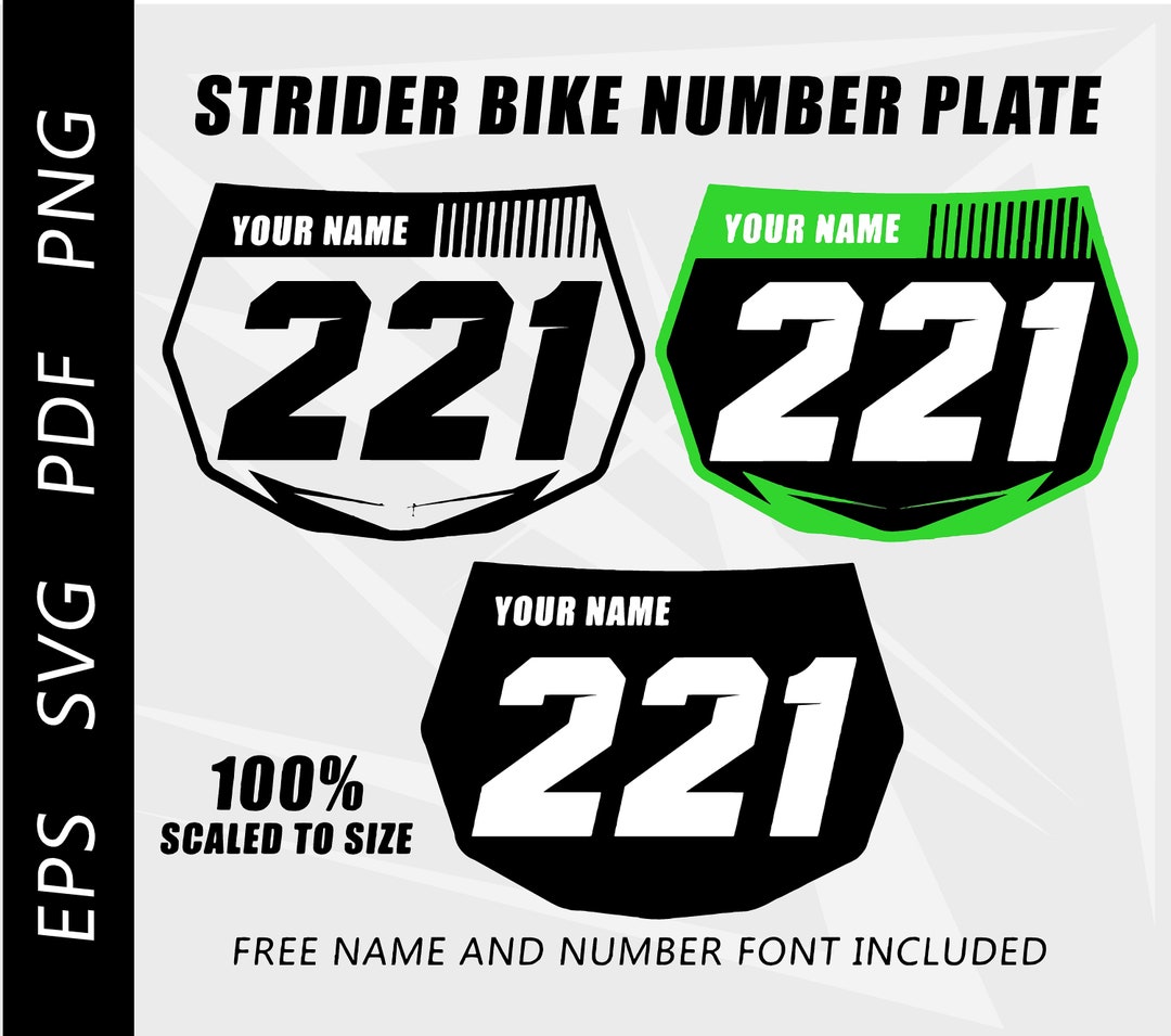 Motocross Racing Number Plate, Mx Plate, Custom Mx Number Plate, Svg ...