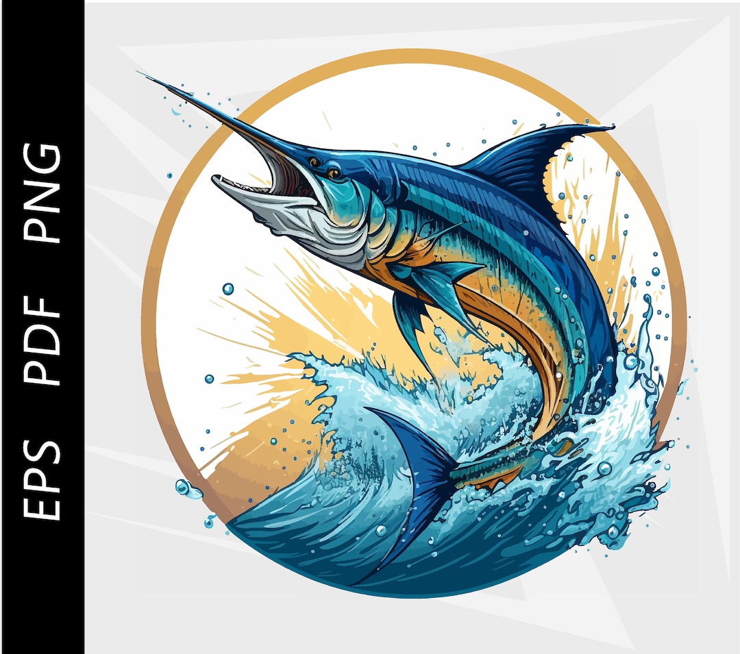 Fishing, Colorful Sailfish Design, Offshore Fishing Design, Fishing ...