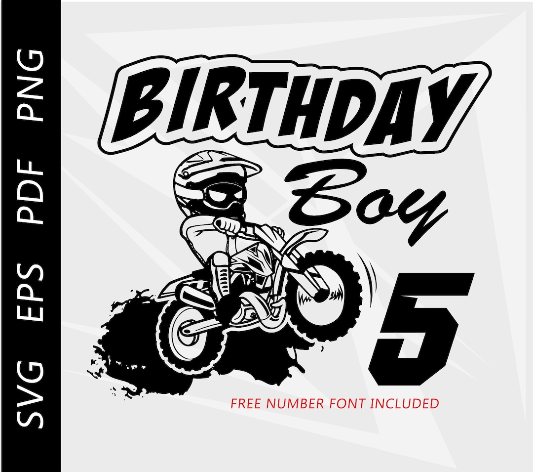 Custom Birthday Boy, Motocross Birthday, Birthday Shirt Design ...