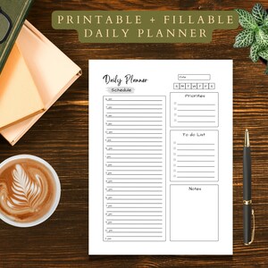 Daily Time Blocking Printable Daily Schedule Daily to Do List Hourly ...