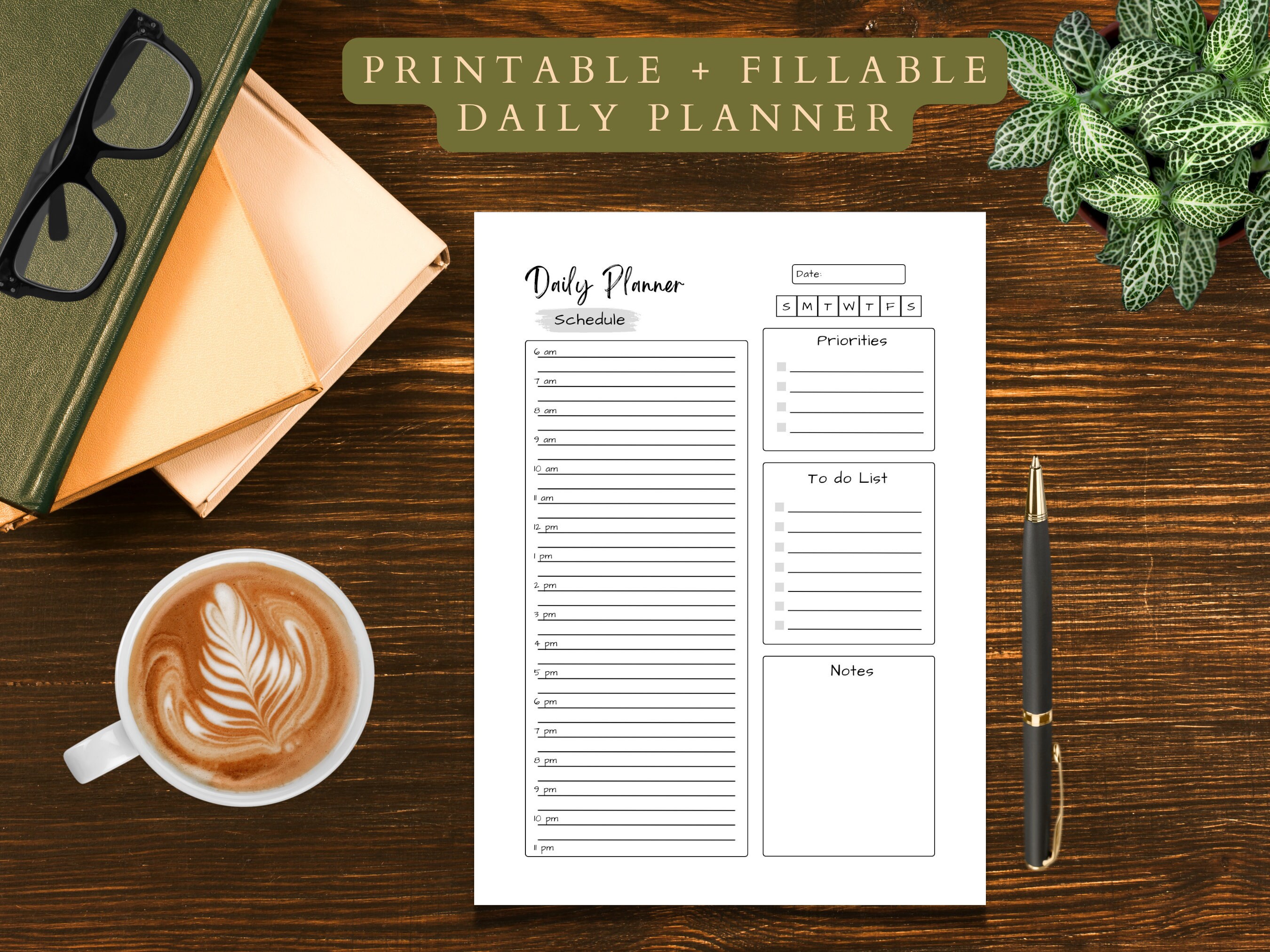 Daily Time Blocking Printable Daily Schedule Daily to Do List Hourly ...