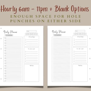 Daily Time Blocking Printable Daily Schedule Daily to Do List Hourly ...