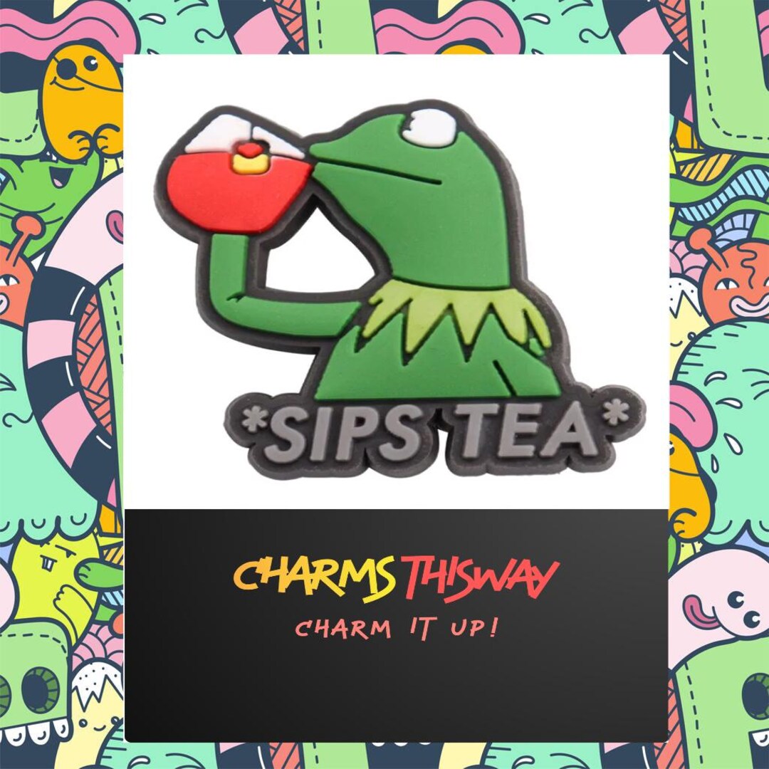 SIPS TEA... Kermit the Frog Charm - Etsy UK