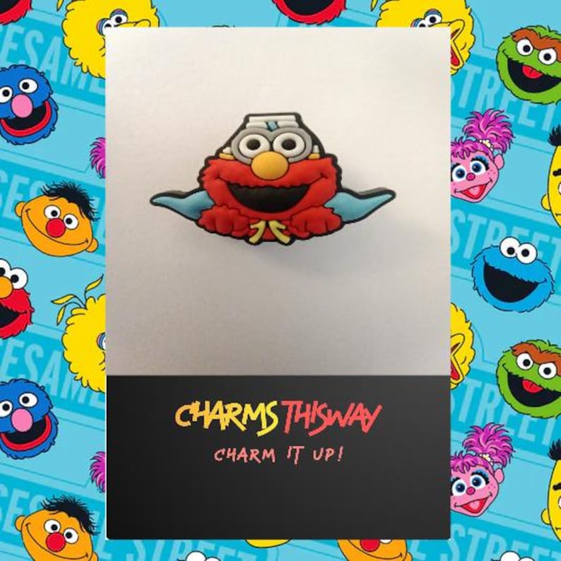 SUPER Elmo! Sesame Street Crocs Charms - Etsy UK