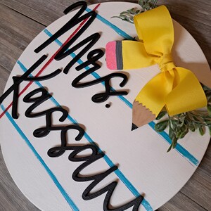 Wooden Classroom Sign, Teacher Name Sign, Teacher Gift, Back to School ...