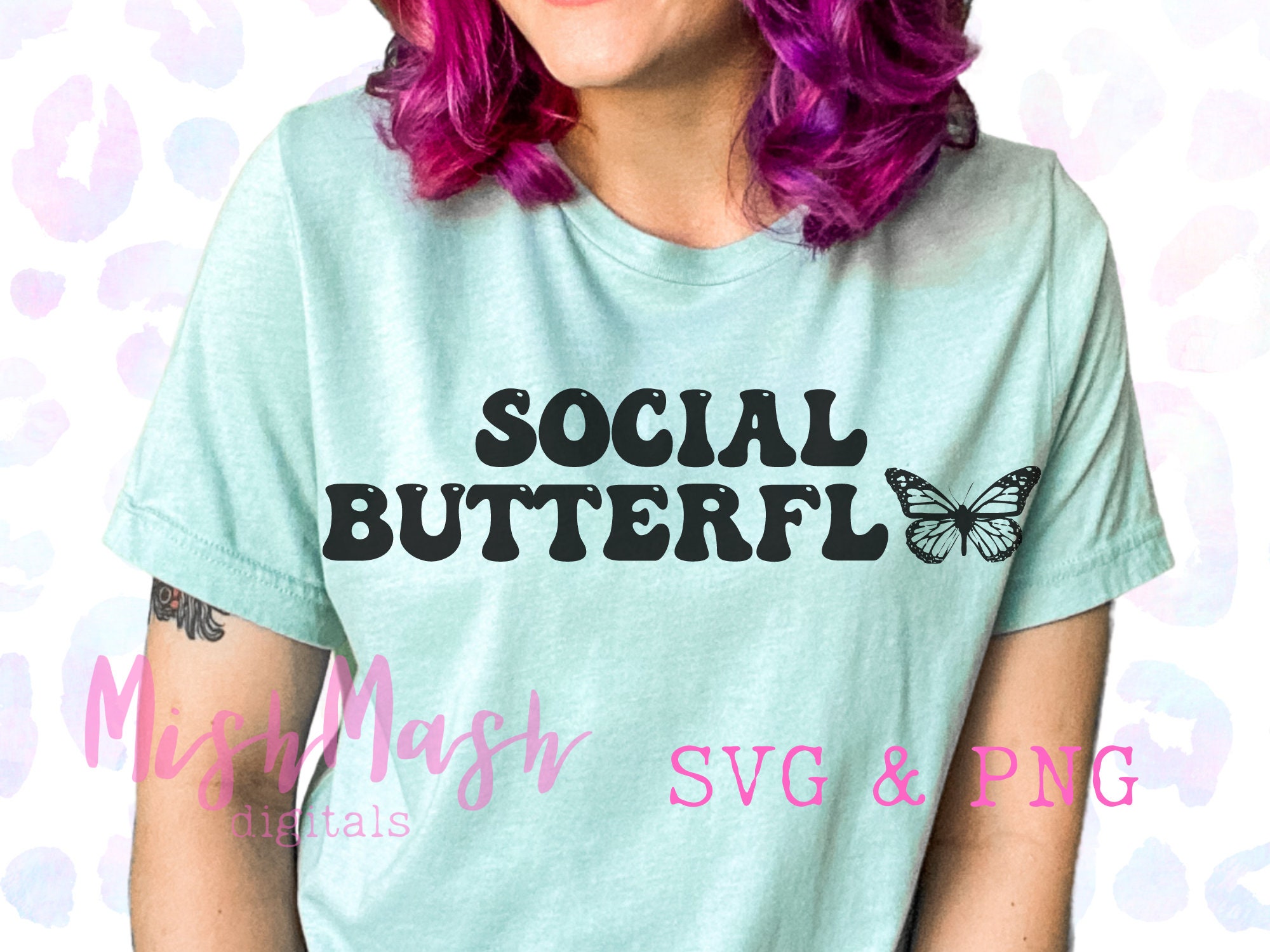Butterfly SVG, Social Butterfly SVG - Etsy