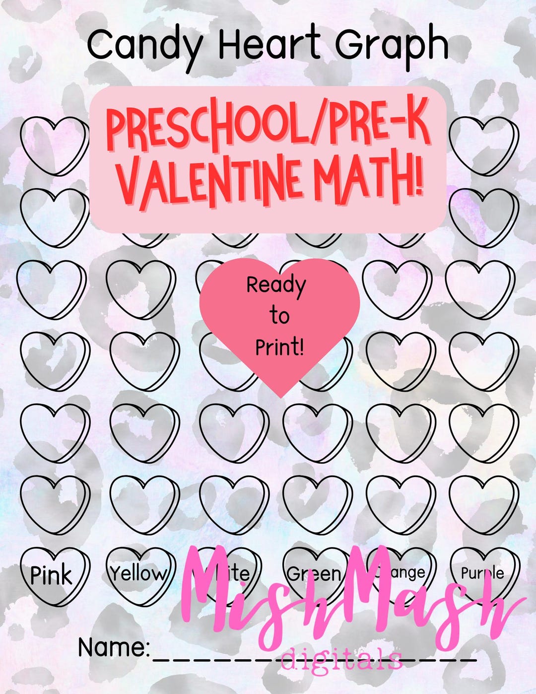 Candy Heart Graphing - Etsy