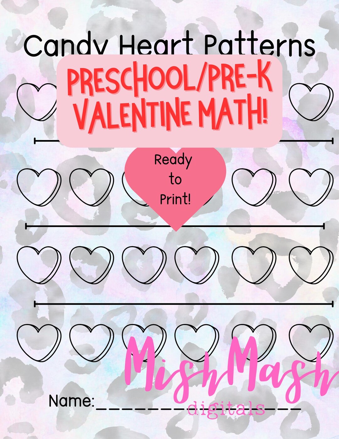 Candy Heart Patterns - Etsy