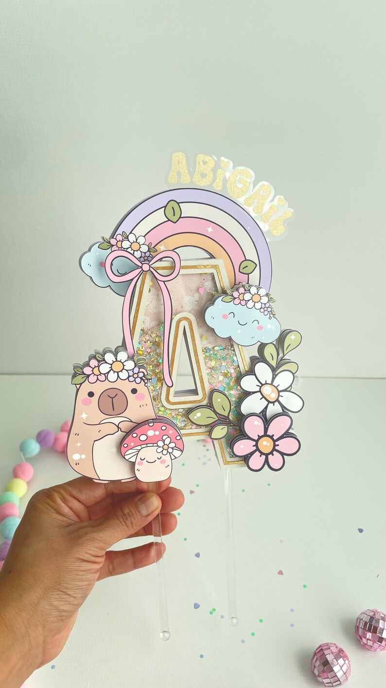 Capybara Cake Topper, Capybara Birthday Party Decoration. - Etsy