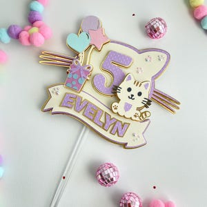 Custom Kitten Cake Topper: Kitty Party Decoration. - Etsy