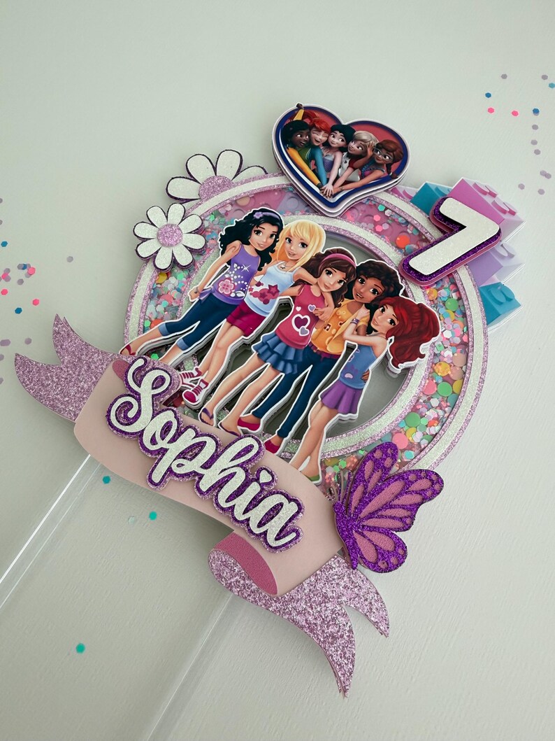 LEGO Friends Cake Topper: Building Blocks Cake Decorations. - Etsy
