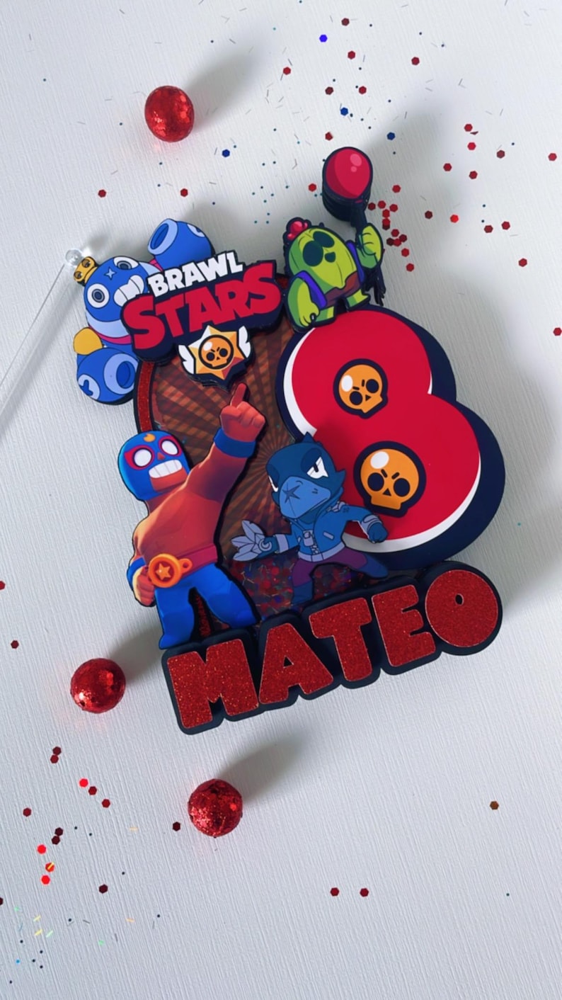 Brawl Stars Cake Topper: Personalized Birthday Party Decoration - Etsy