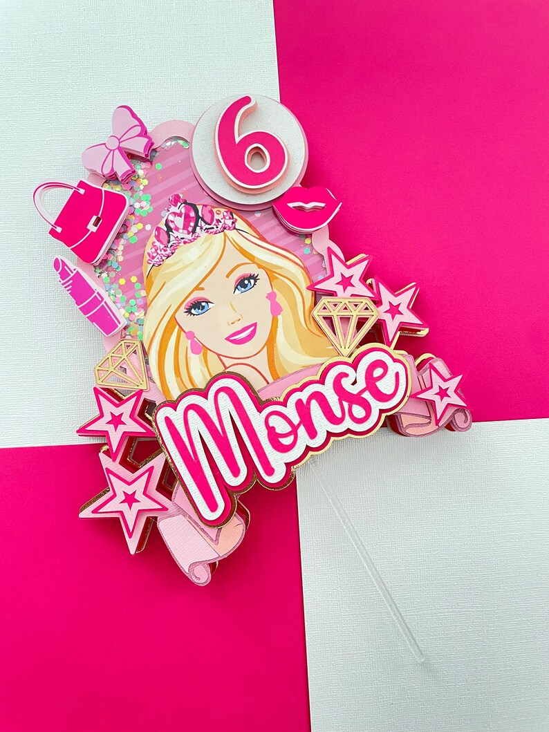 Personalized Barbie Cake Topper: Chic Party Decoration - Etsy