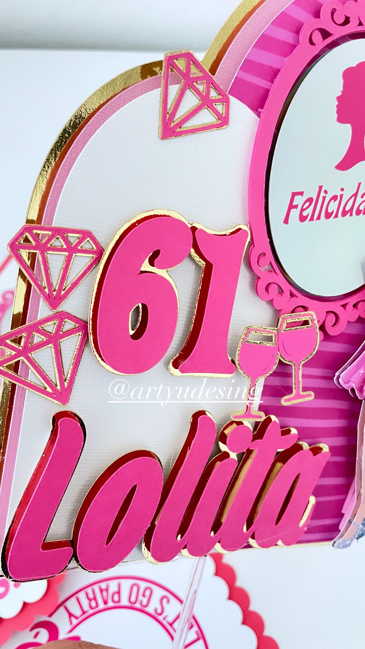 Barbie Cake Topper, Barbie Party Decorations, Pink Cake Topper, Pink ...