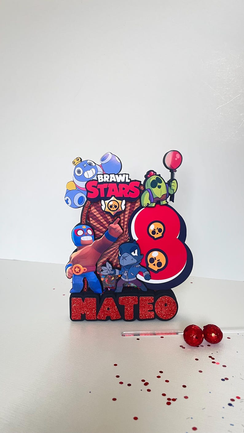 Brawl Stars Cake Topper: Personalized Birthday Party Decoration - Etsy