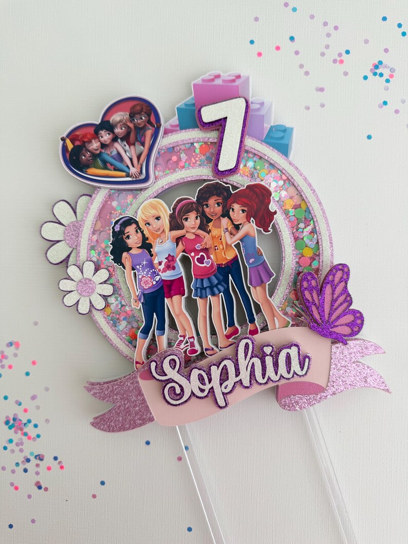 LEGO Friends Cake Topper: Building Blocks Cake Decorations. - Etsy
