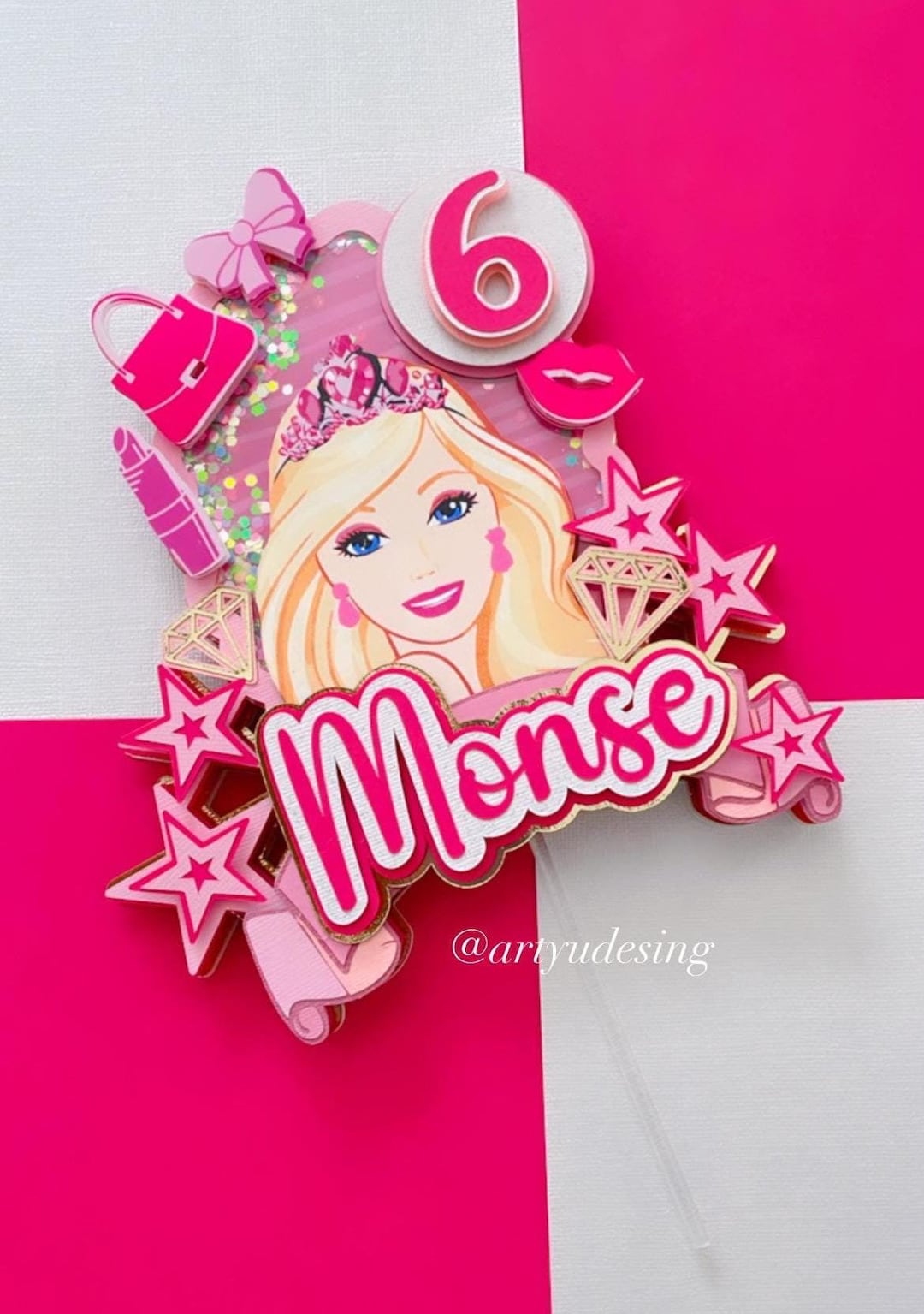 Personalized Barbie Cake Topper: Chic Party Decoration - Etsy