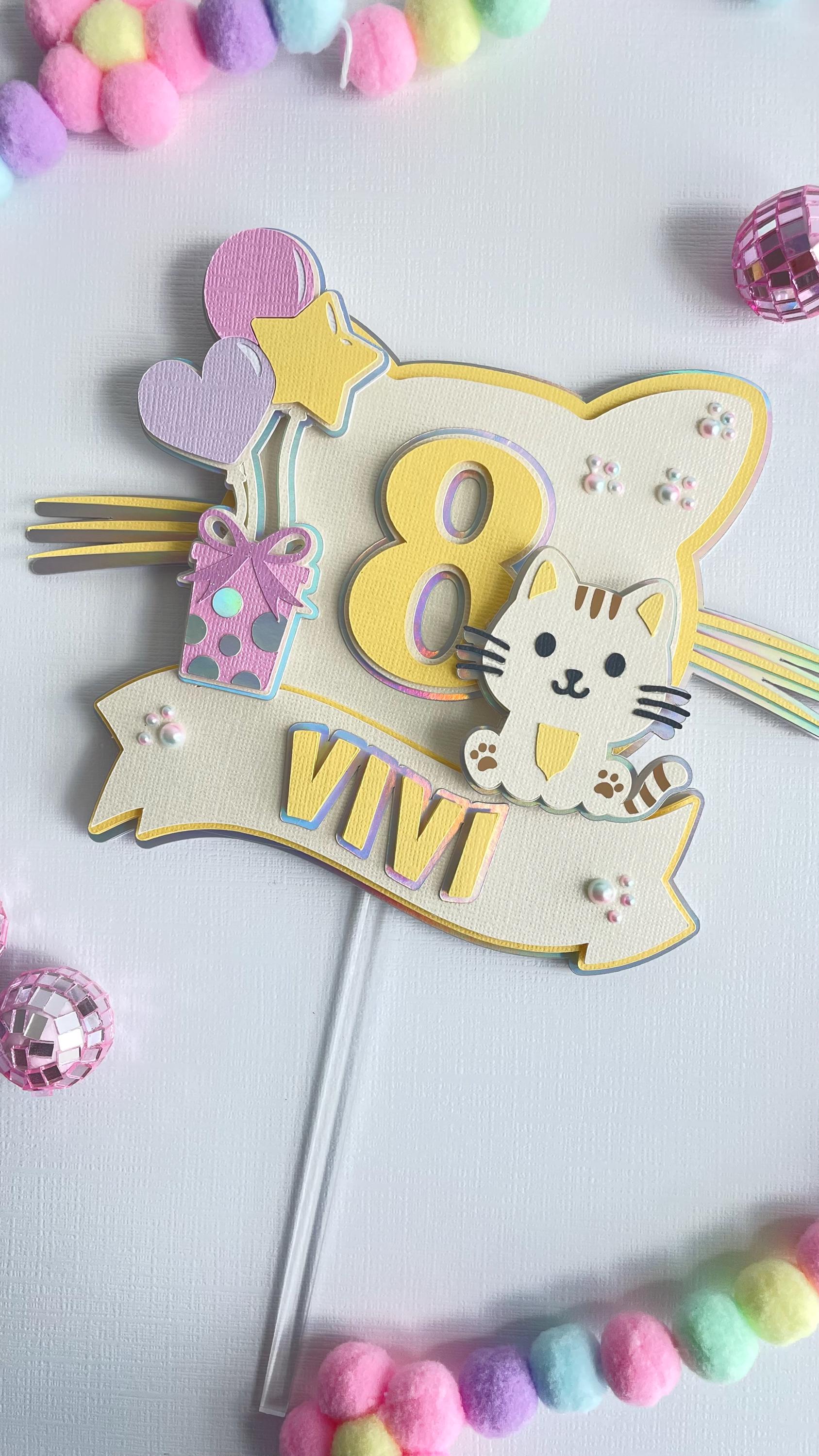 Custom Kitten Cake Topper: Kitty Party Decoration. - Etsy