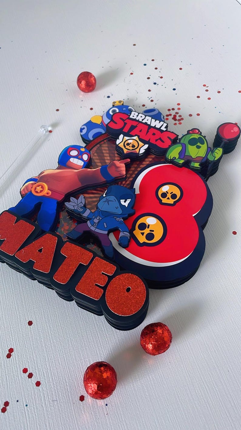 Brawl Stars Cake Topper: Personalized Birthday Party Decoration - Etsy