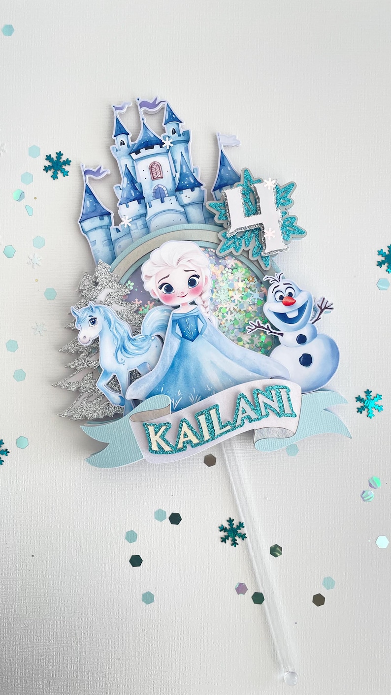 Elsa Cake Topper: Frozen Birthday Party Decor. - Etsy