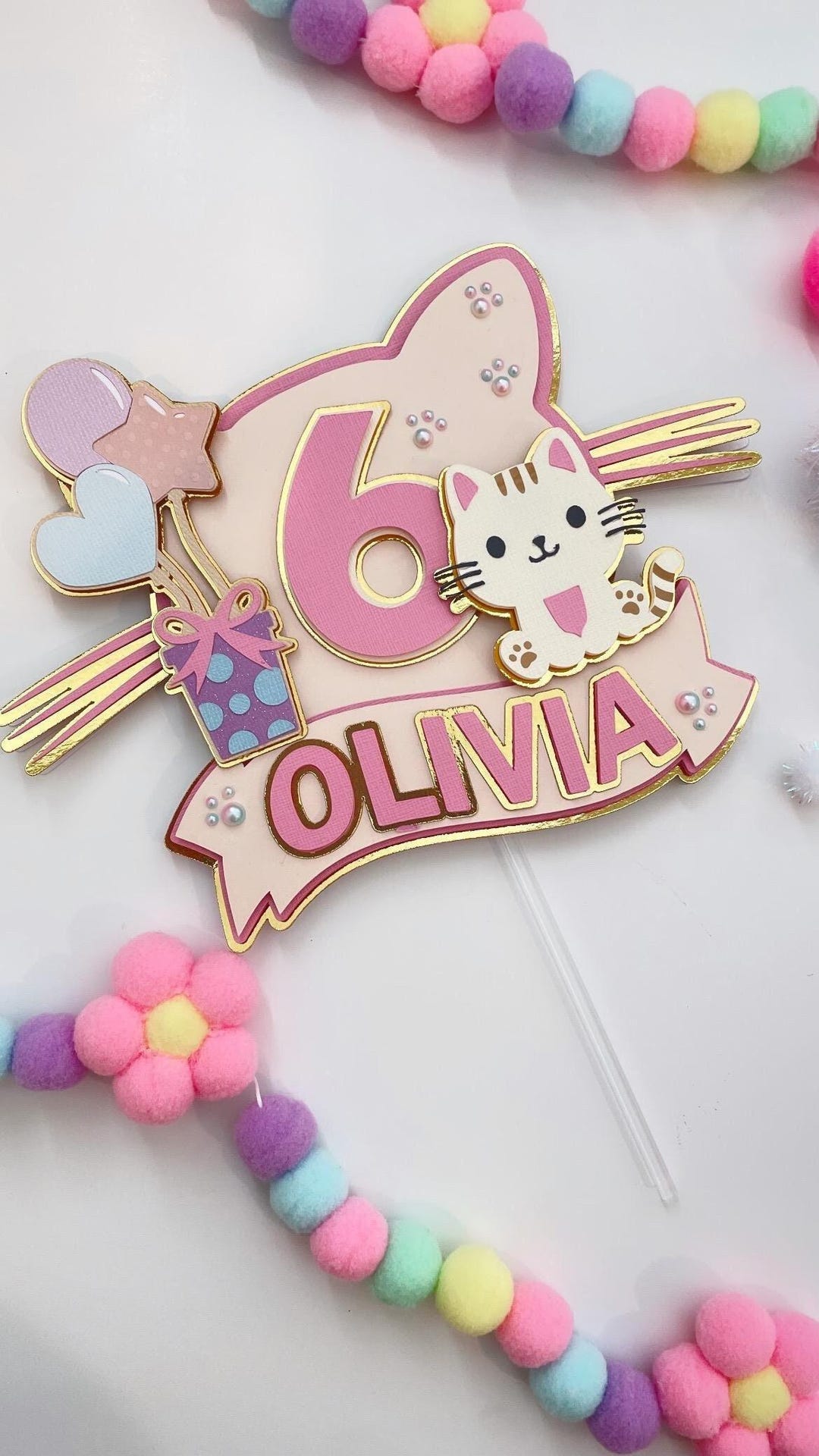 Custom Kitten Cake Topper: Kitty Party Decoration. - Etsy