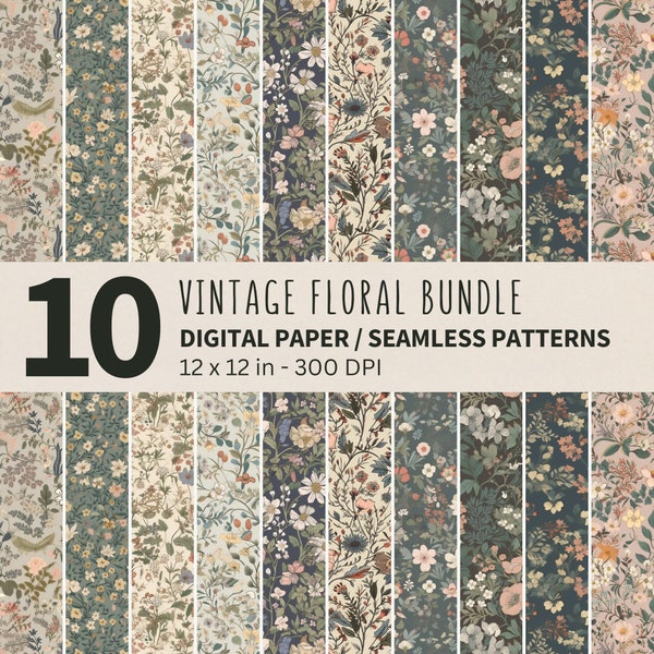 Vintage Floral Paper - Etsy