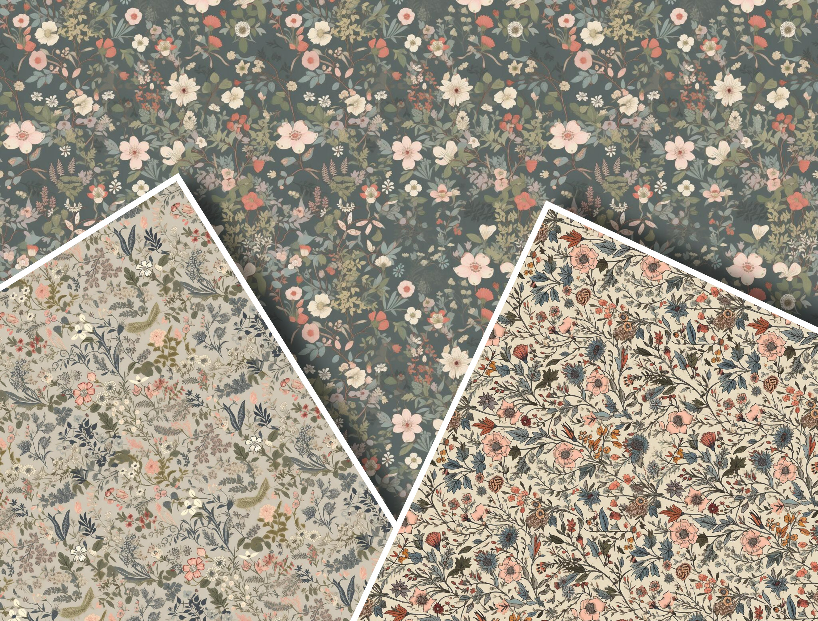 English Country Garden Floral Patterns Bundle - 10 Pattern Bundle for ...