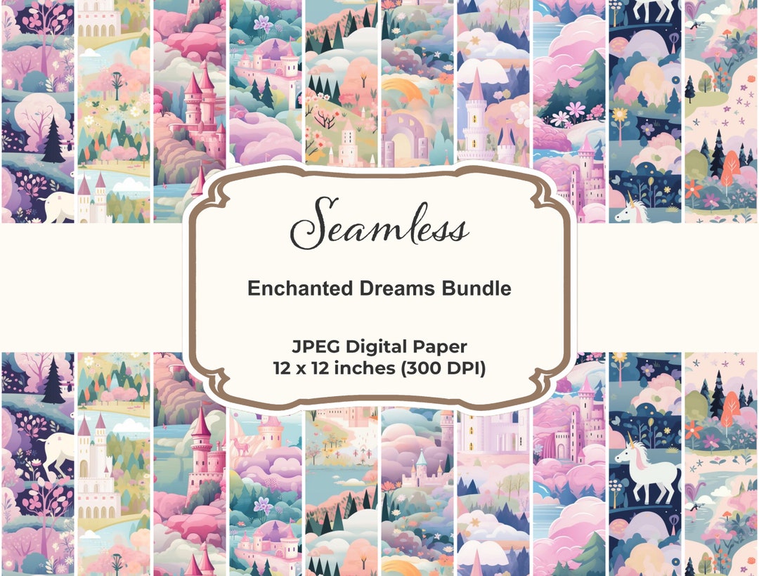 Enchanted Fairytale Dreams - 10 Pattern Bundle - Digital Paper Bundle ...