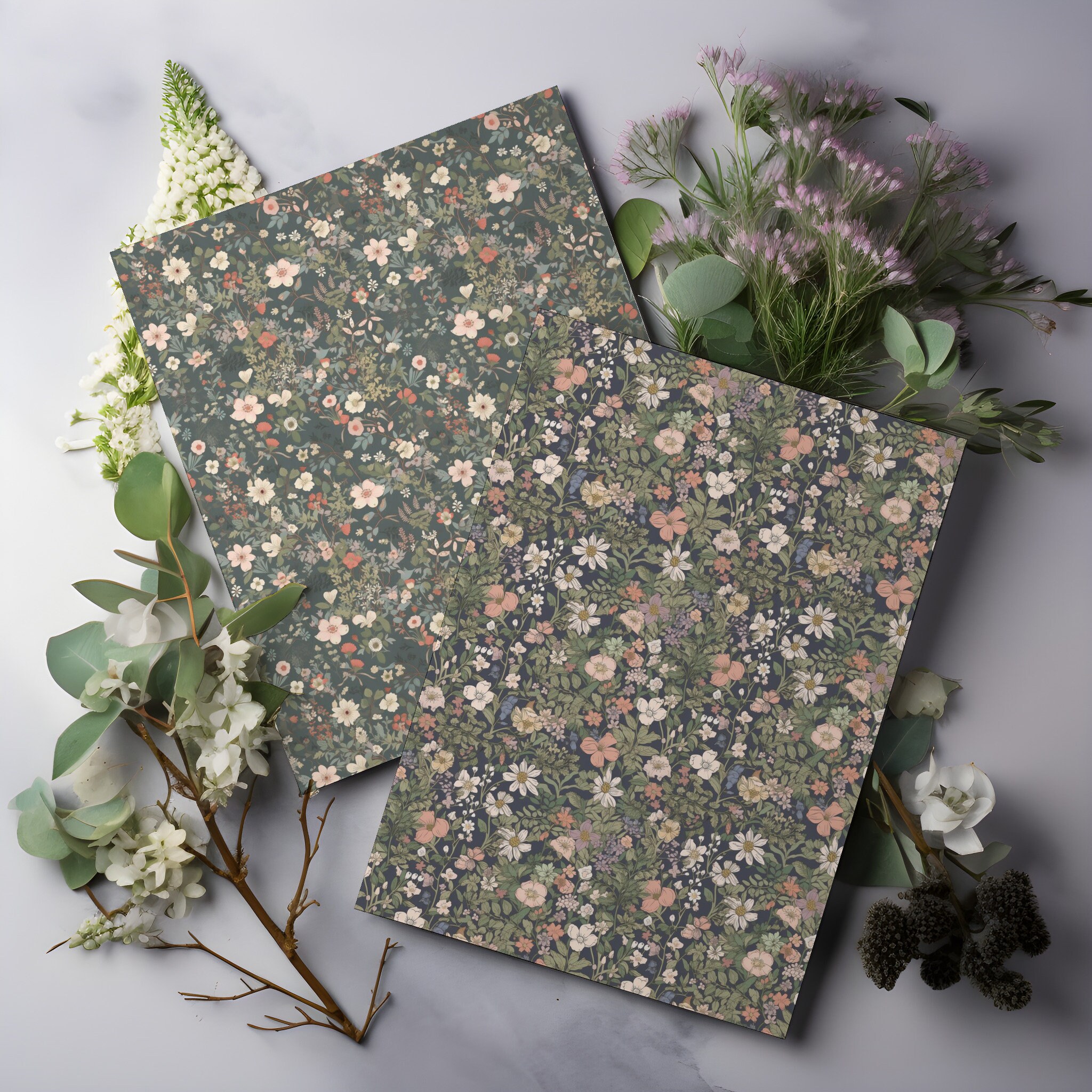 English Country Garden Floral Patterns Bundle - 10 Pattern Bundle for ...
