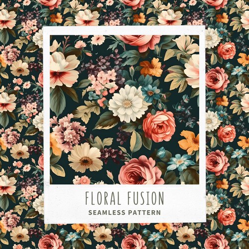 Spring Floral Digital Paper Floral Seamless Repeat Pattern - Etsy