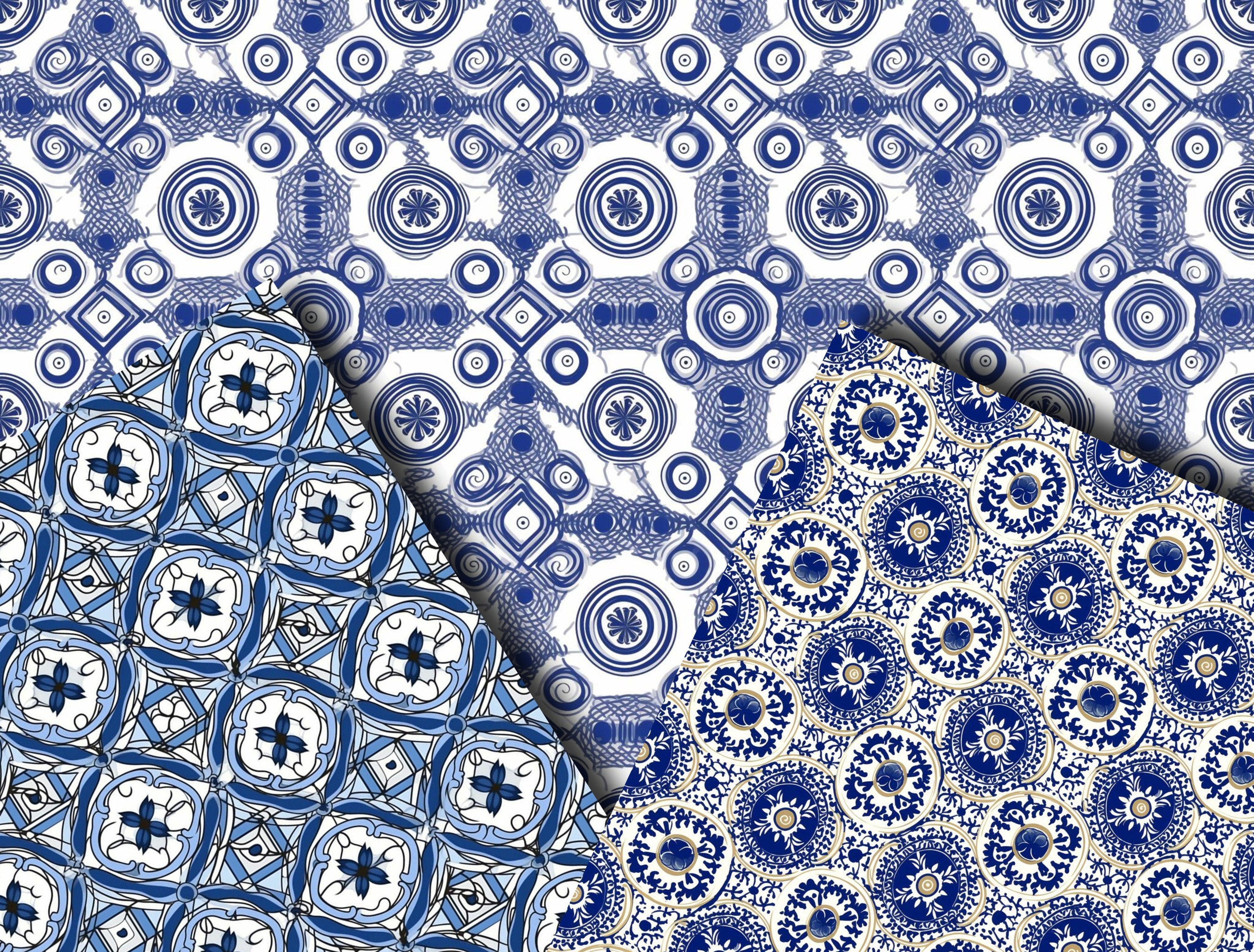 Greek Tile Digital Paper Bundle - Seamless Patterns for Commercial Use ...