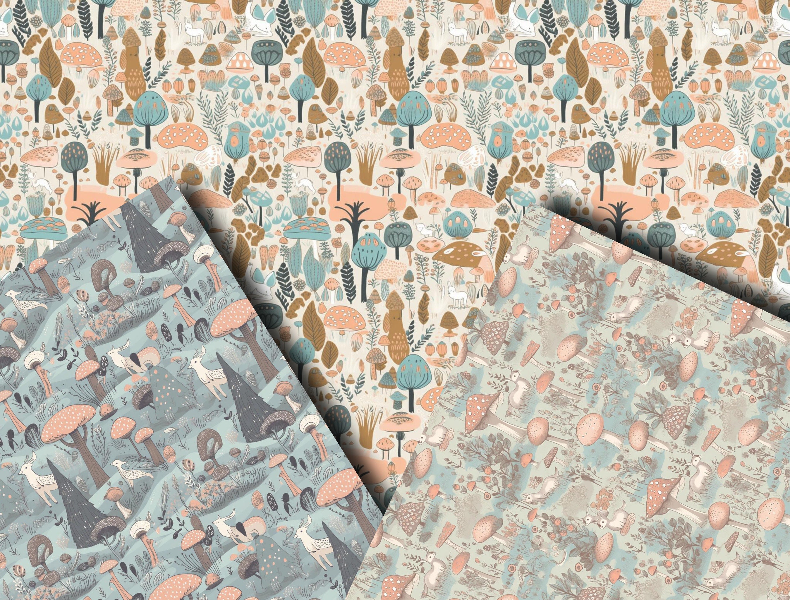 Fairy Tale Forest Digital Paper: Whimsical Seamless Patterns for ...