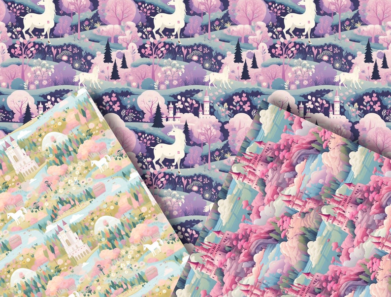 Enchanted Fairytale Dreams - 10 Pattern Bundle - Digital Paper Bundle ...