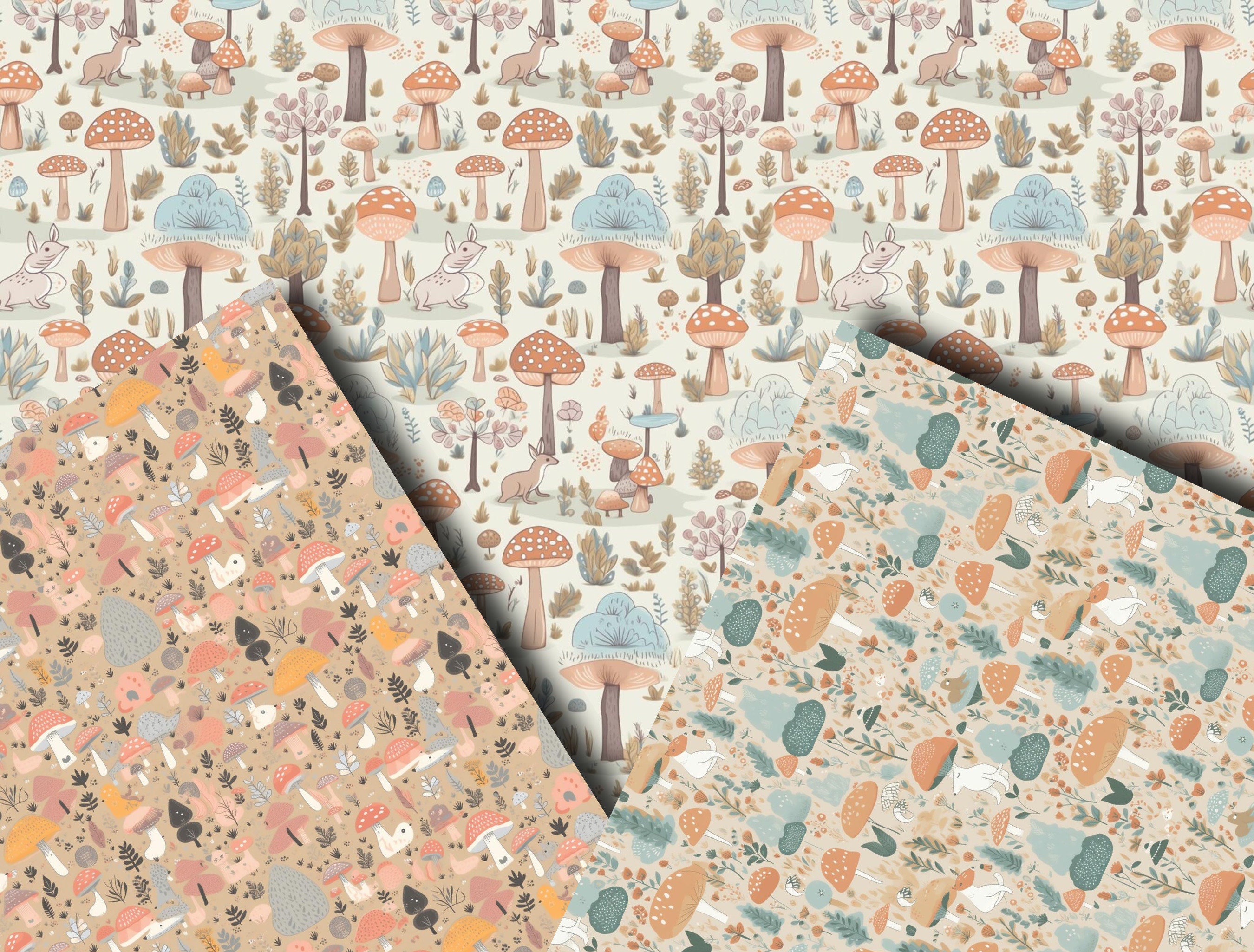 Fairy Tale Forest Digital Paper: Whimsical Seamless Patterns for ...