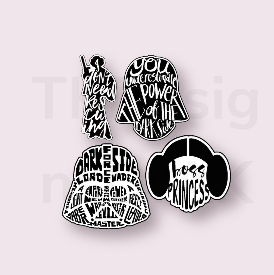 Princess Leia Star Wars Sticker Yoda Laptop Sticker - Etsy