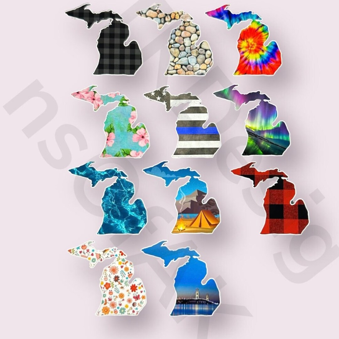Michigan Sticker Upper Peninsula Sticker Lower Peninsula Sticker Laptop ...