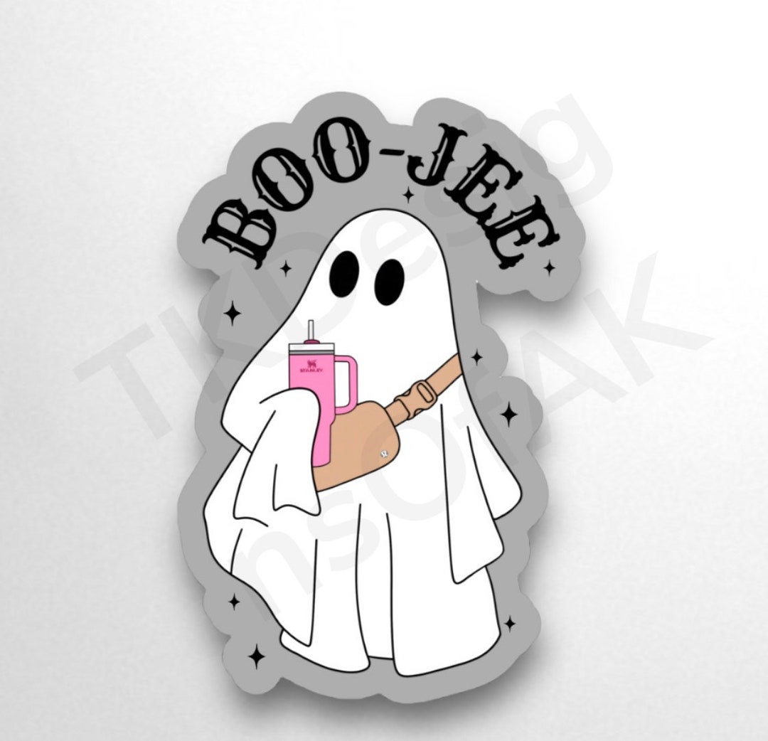 Funny Ghost Sticker | Stanley Sticker | Halloween Sticker | Laptop ...