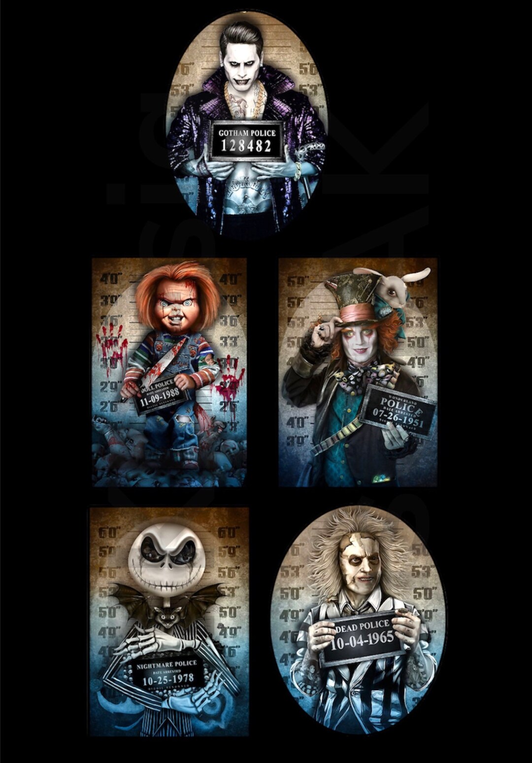 Horror Mugshot Sticker | Halloween Sticker| Laptop Sticker | Kindle ...