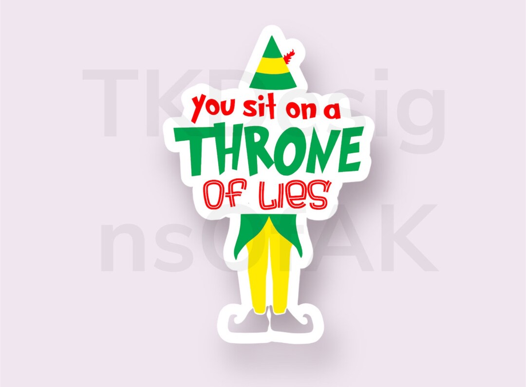 ELF Buddy the Elf Sticker Throne of Lies Elf Movie - Etsy