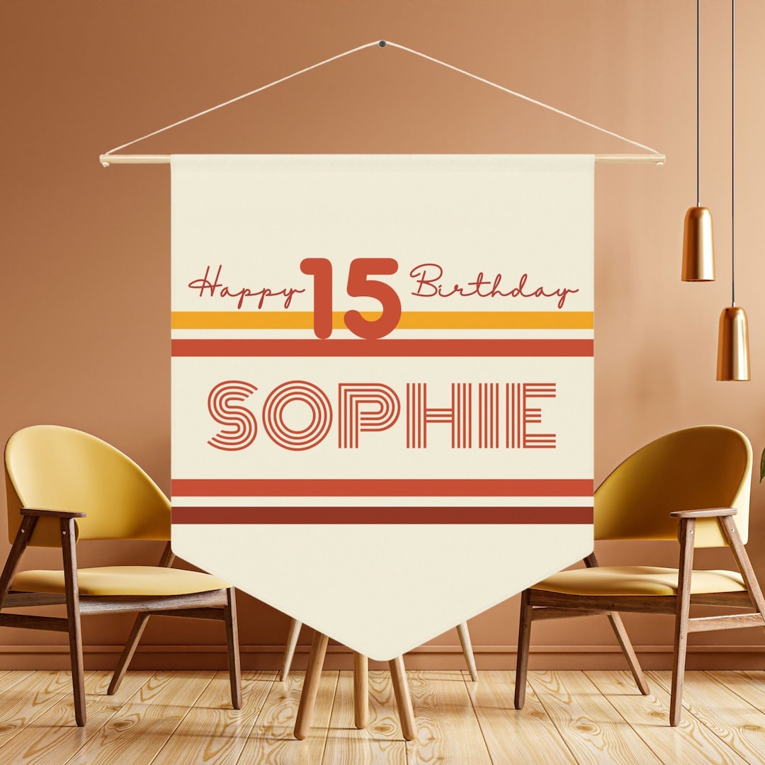 Personalized Happy Birthday Name Banner, Custom Birthday Party Name ...