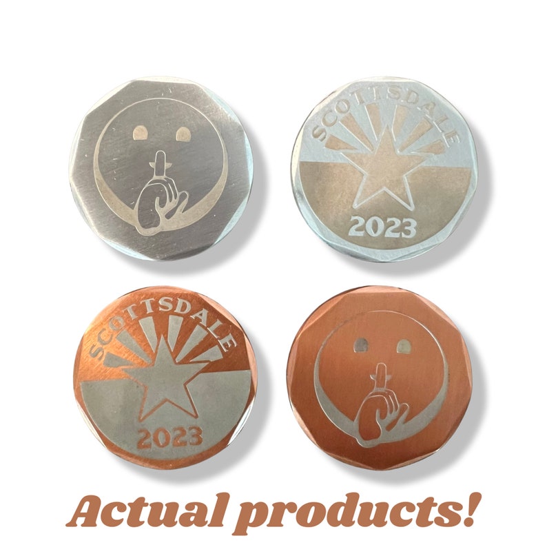 Custom Laser Engraved Golf Ball Markers Coins Gift for Dad - Etsy