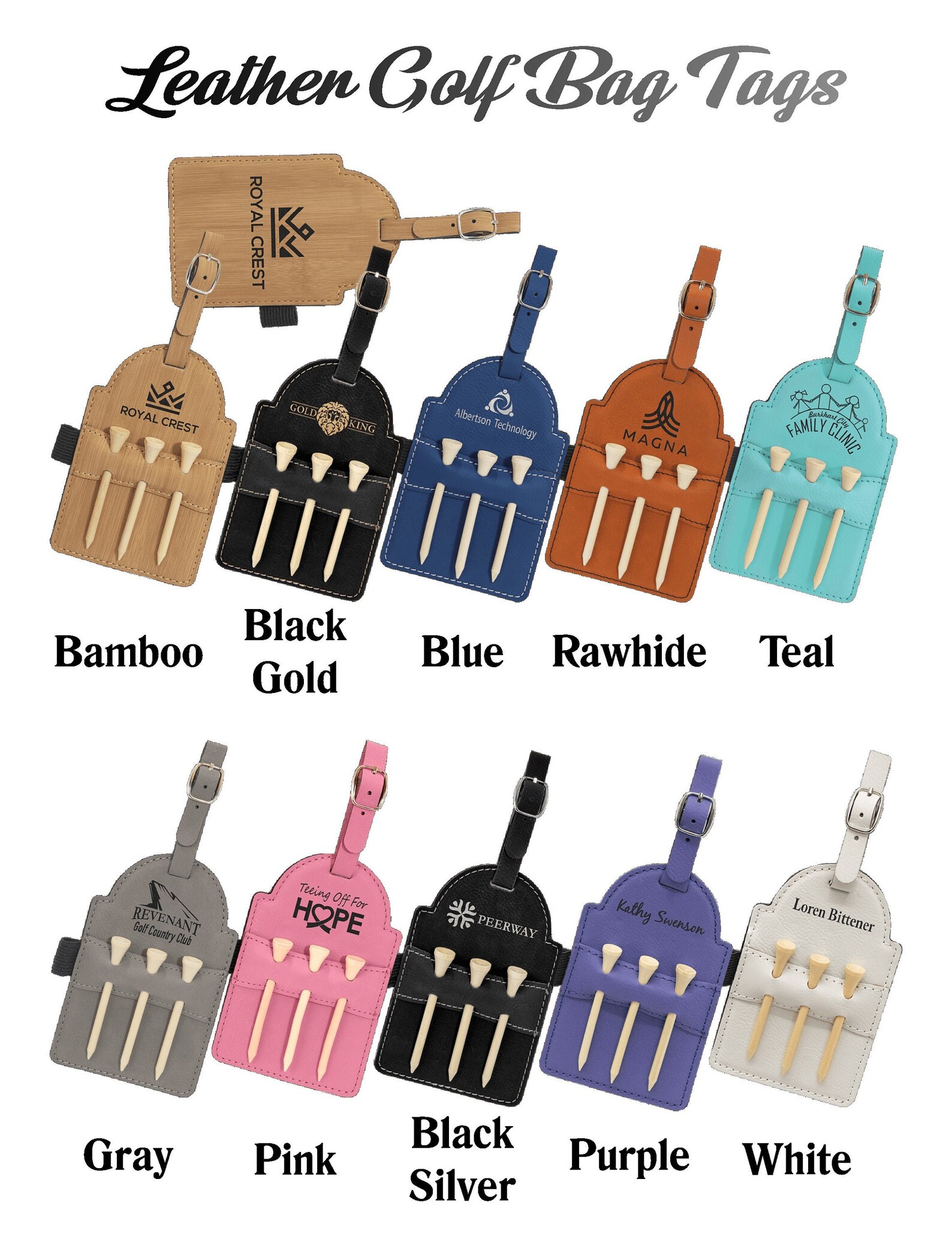 Custom Laser Engraved Golf Bag Tags Leather - Etsy