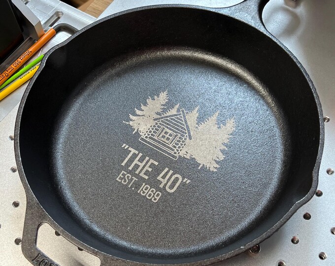 Custom 10in Lodge Cast Iron Pan! Laser Engraved - Personalized - Custom ...
